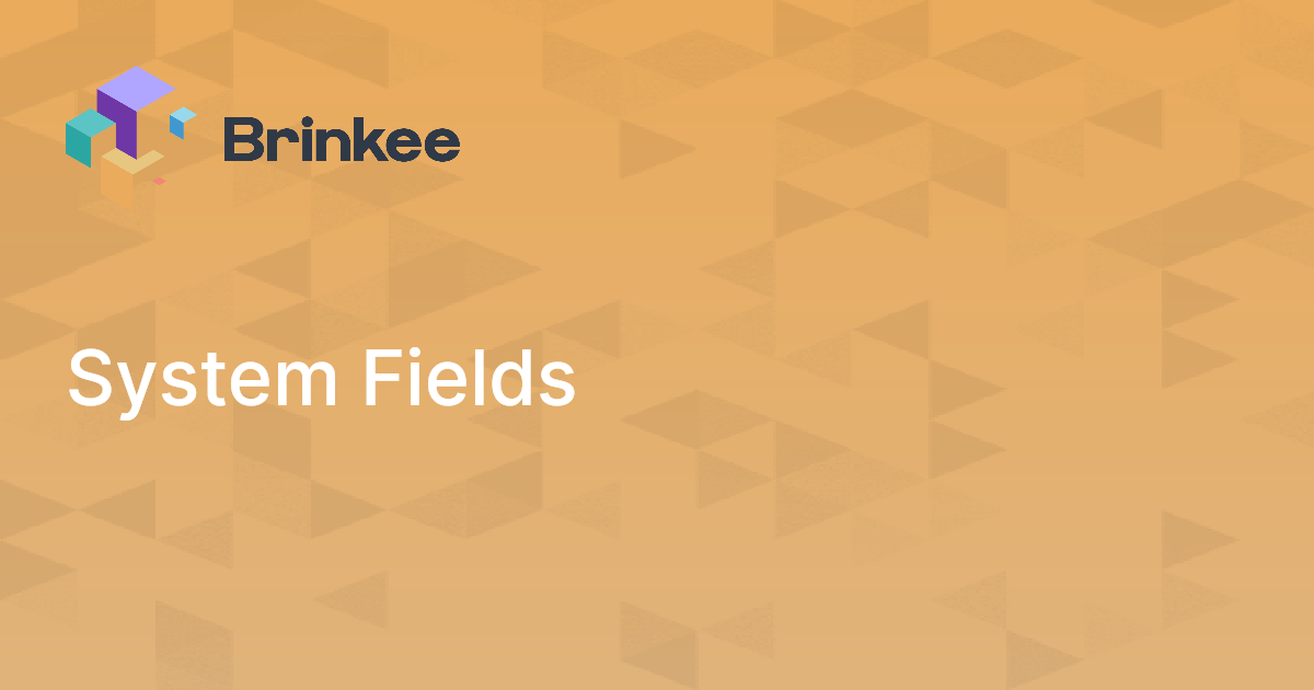 System Fields | Brinkee